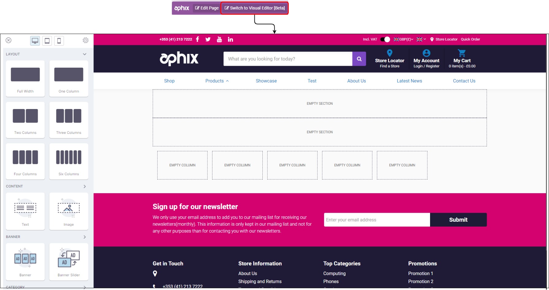 How do I create, edit or delete blocks using Visual Page Builder?